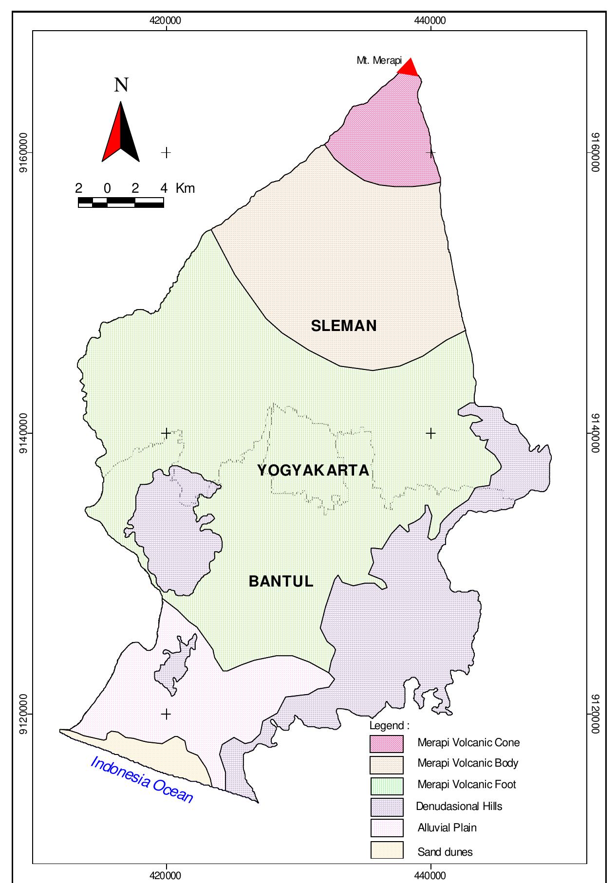 And the lower area, its figure 2.4: geomorphology map of the