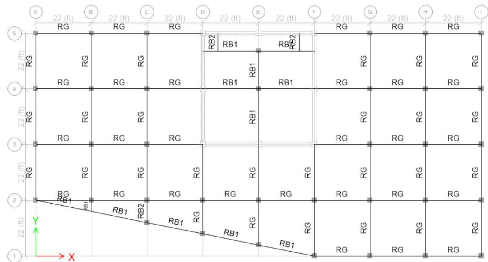 5. roof girder and roof beam plan