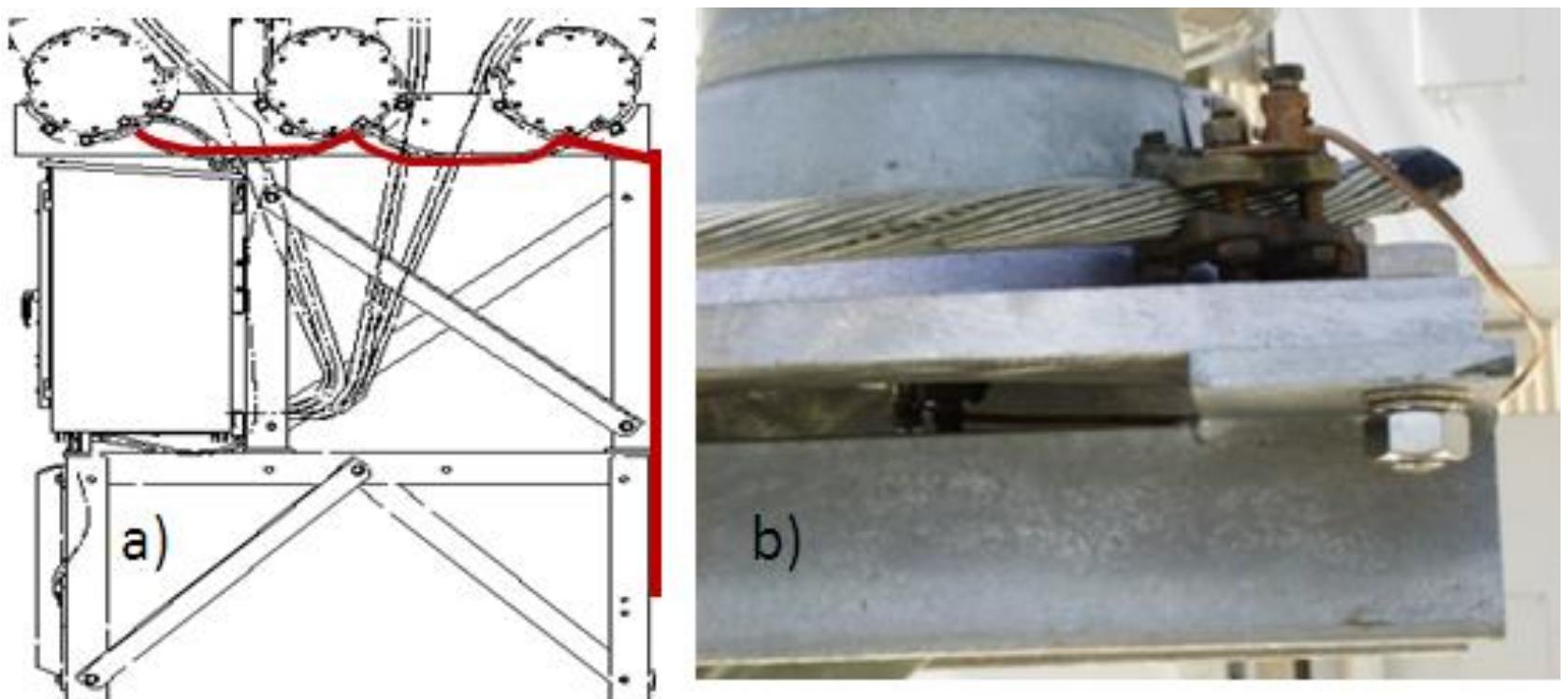 Dedicated grounding arrangement fora dead-tank circuit