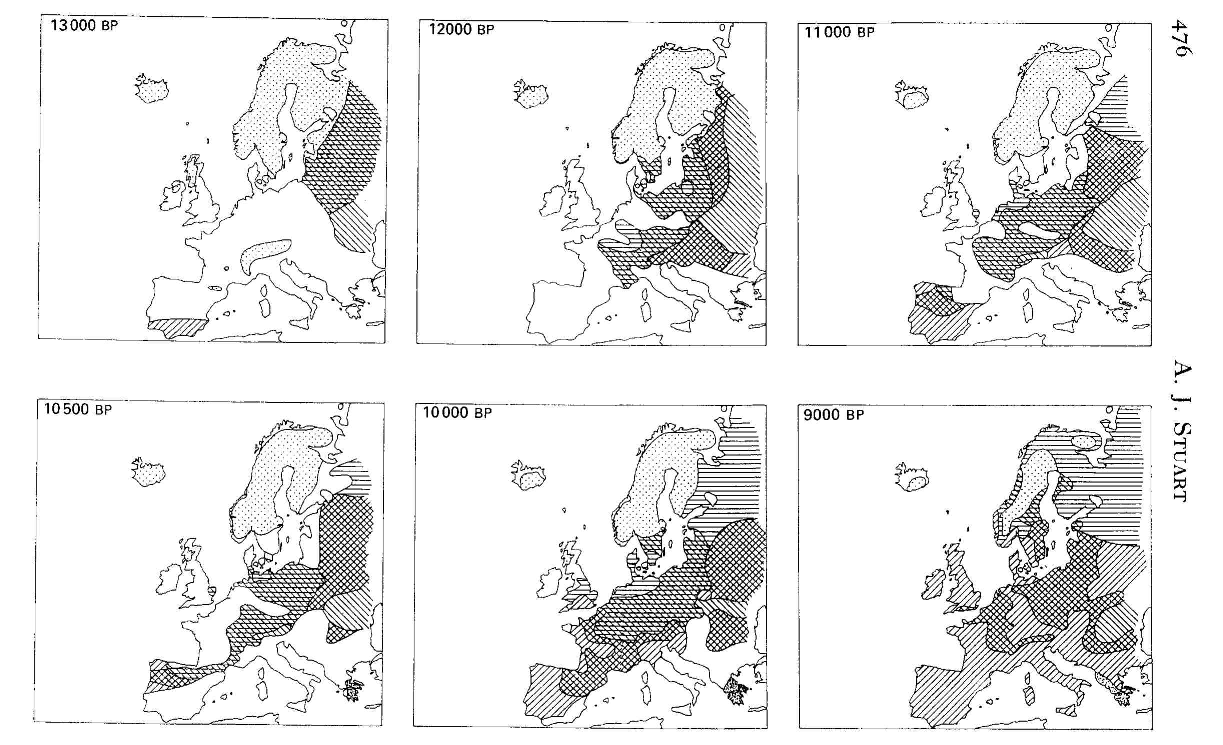 Reconstructed vegetation maps for western europe from ca. 13
