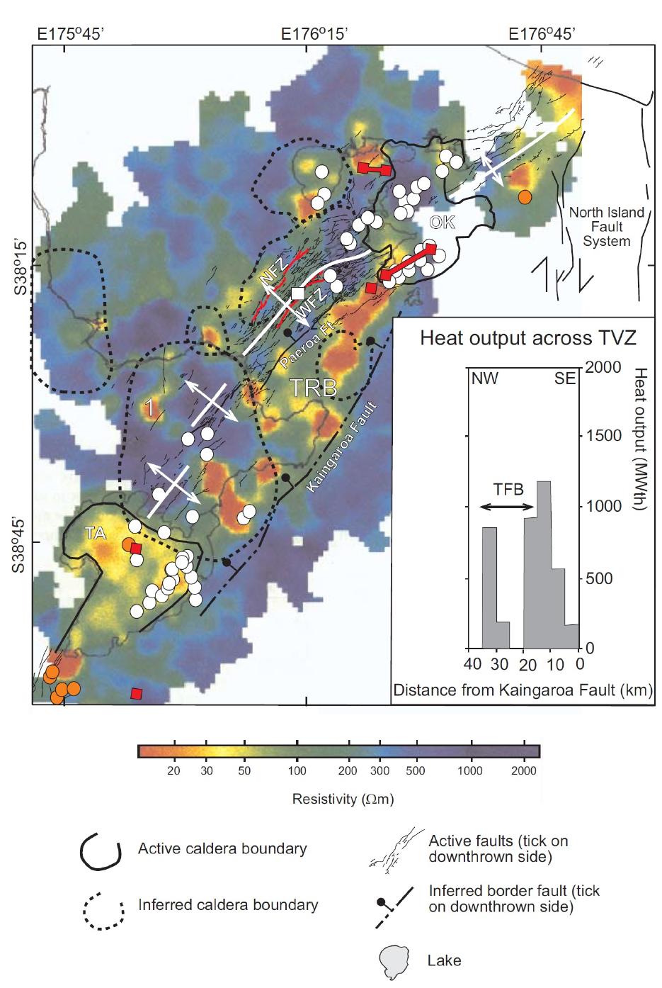 Electrical resistivity of central tvz (nominal array spacing