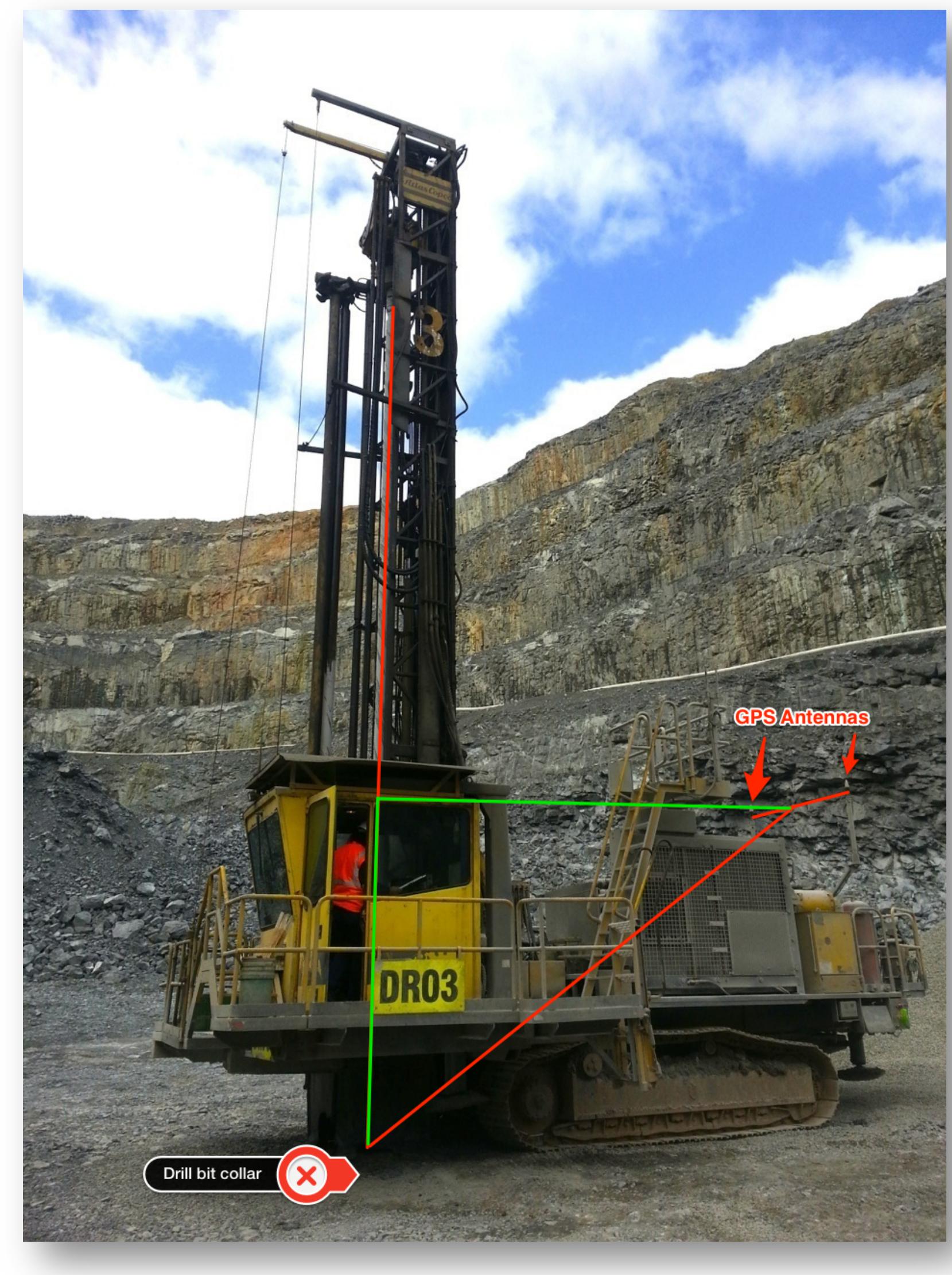 - an atlas copco dml drill rig. note the gps antenna