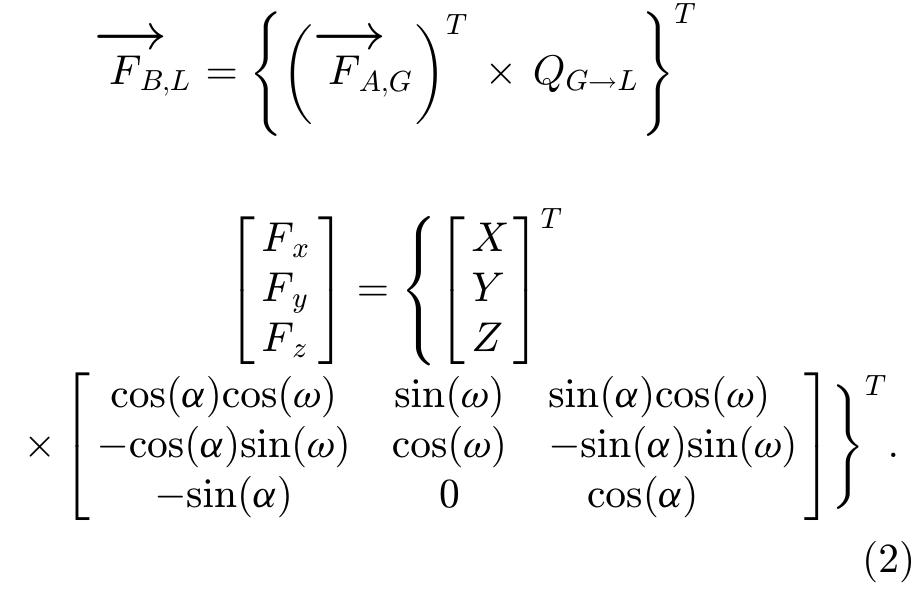 The matrix qg_., is the transfer matrix from the global to