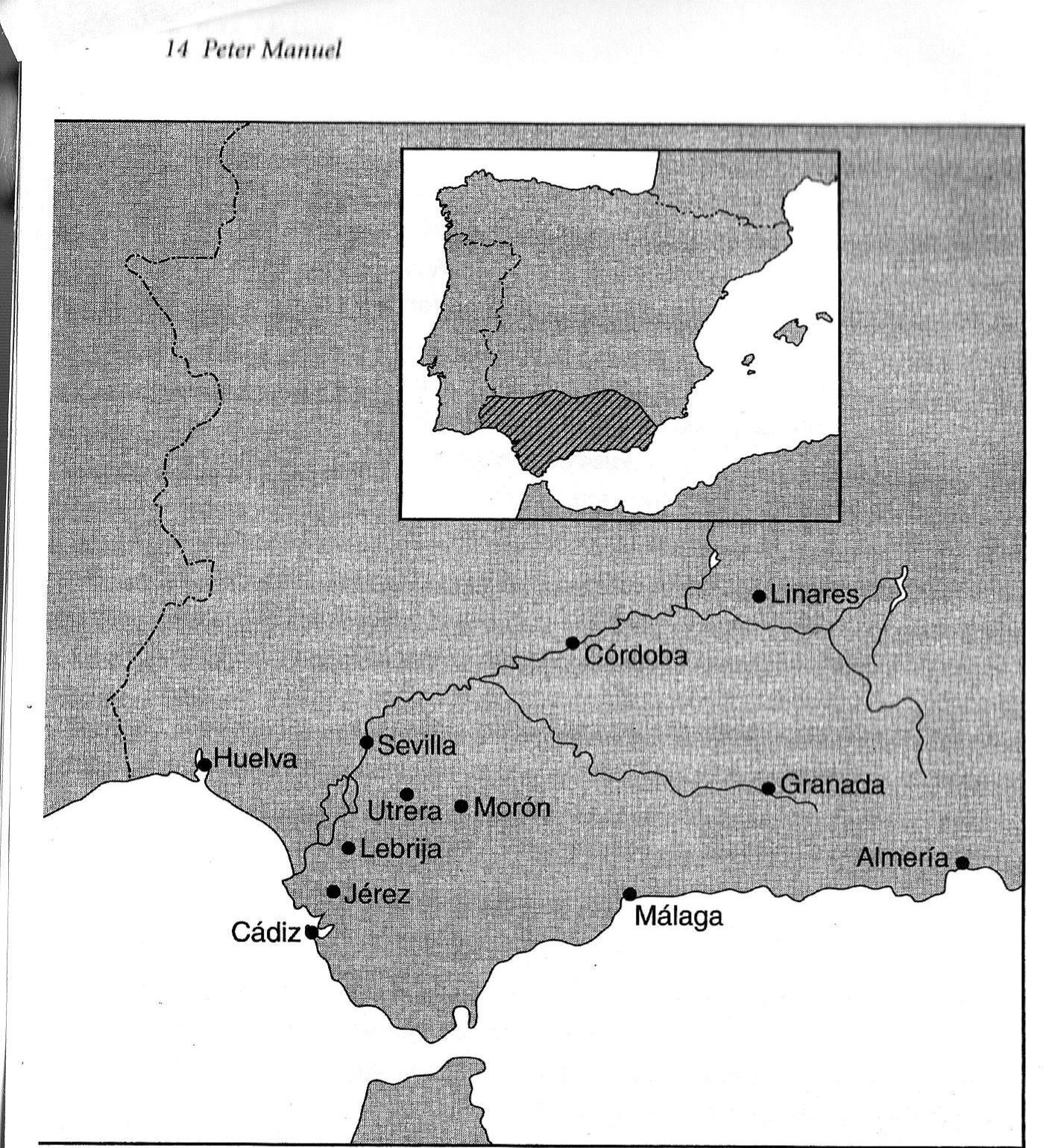 Ate 3 map of andalusia, showing historical centers of