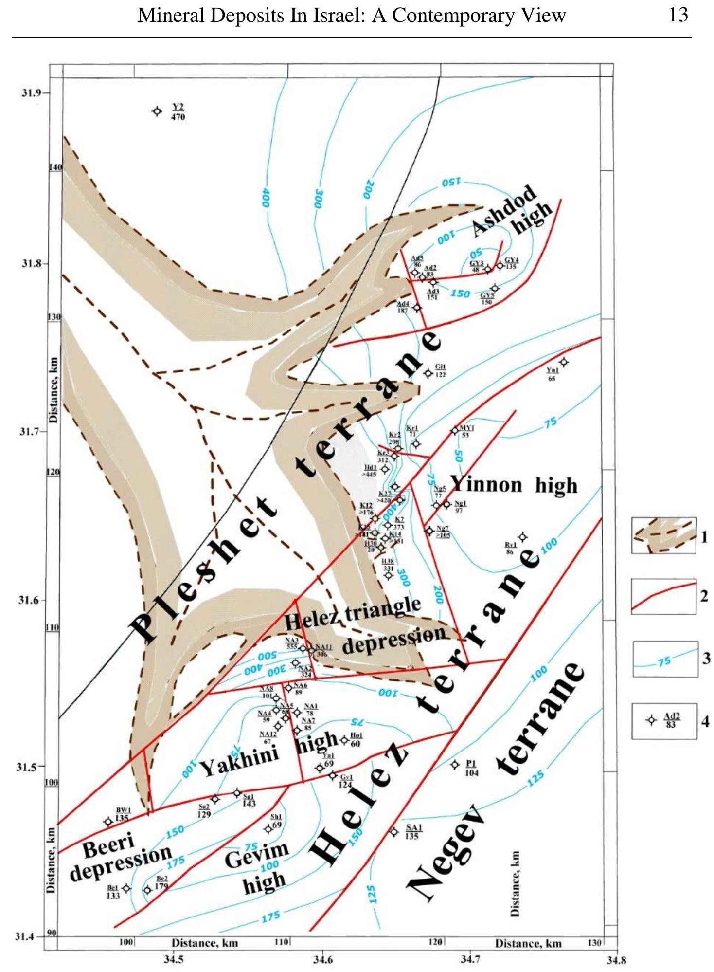 Late hauterivian — barremian structural-paleogeographic map