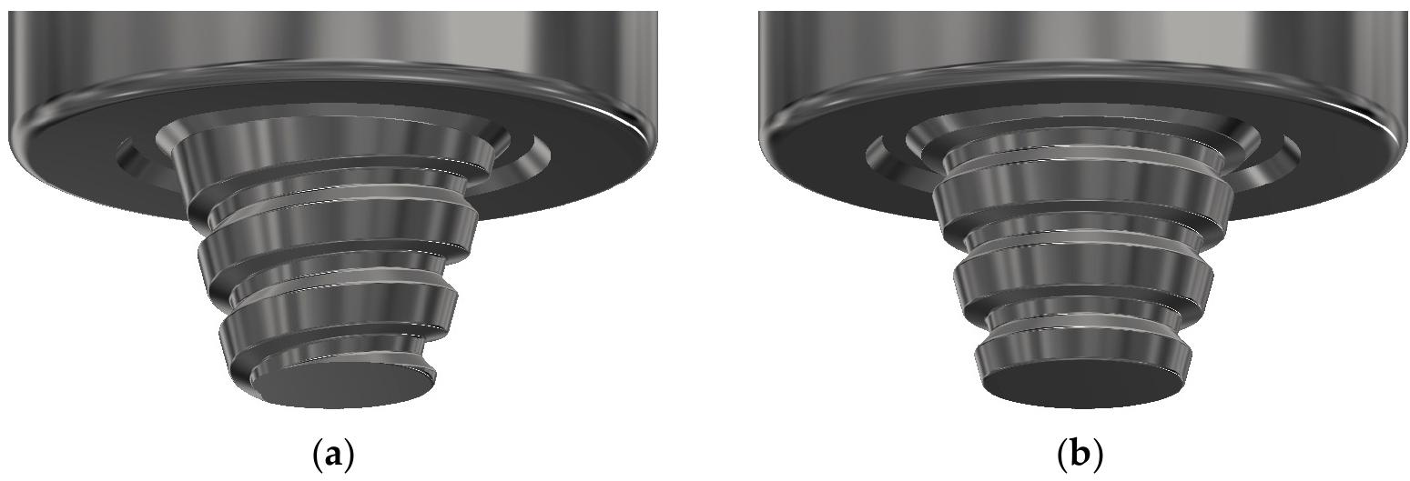 Schematic illustration of the pin geometries most