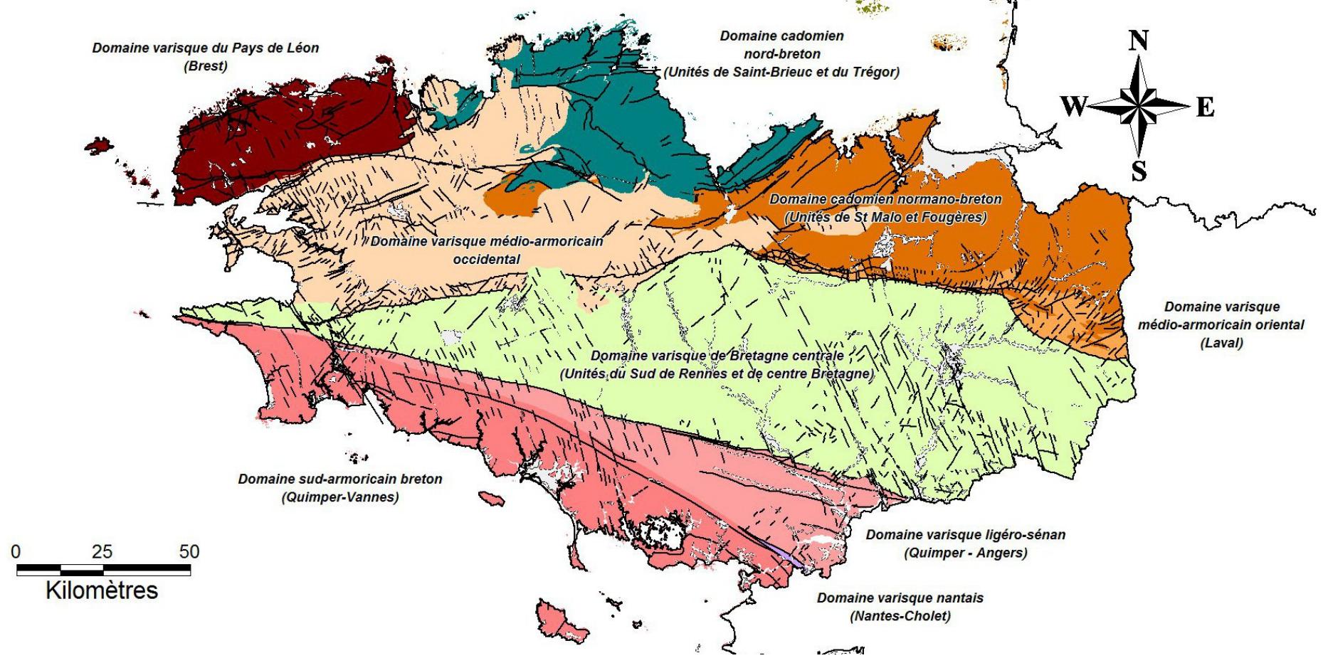 Breton armorican massif from chantraine et al., 2001,