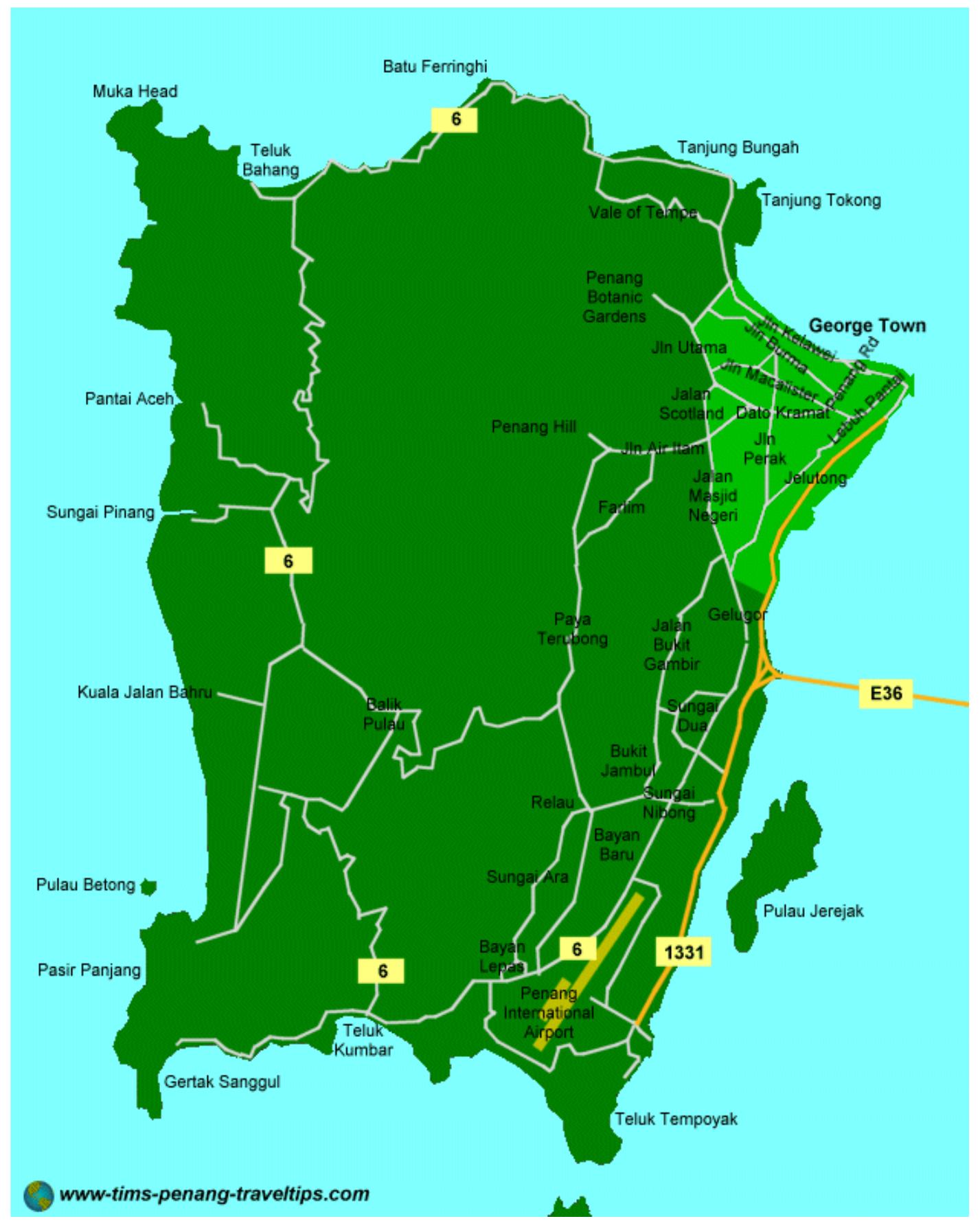 Map of penang (source: penang map, 2012)