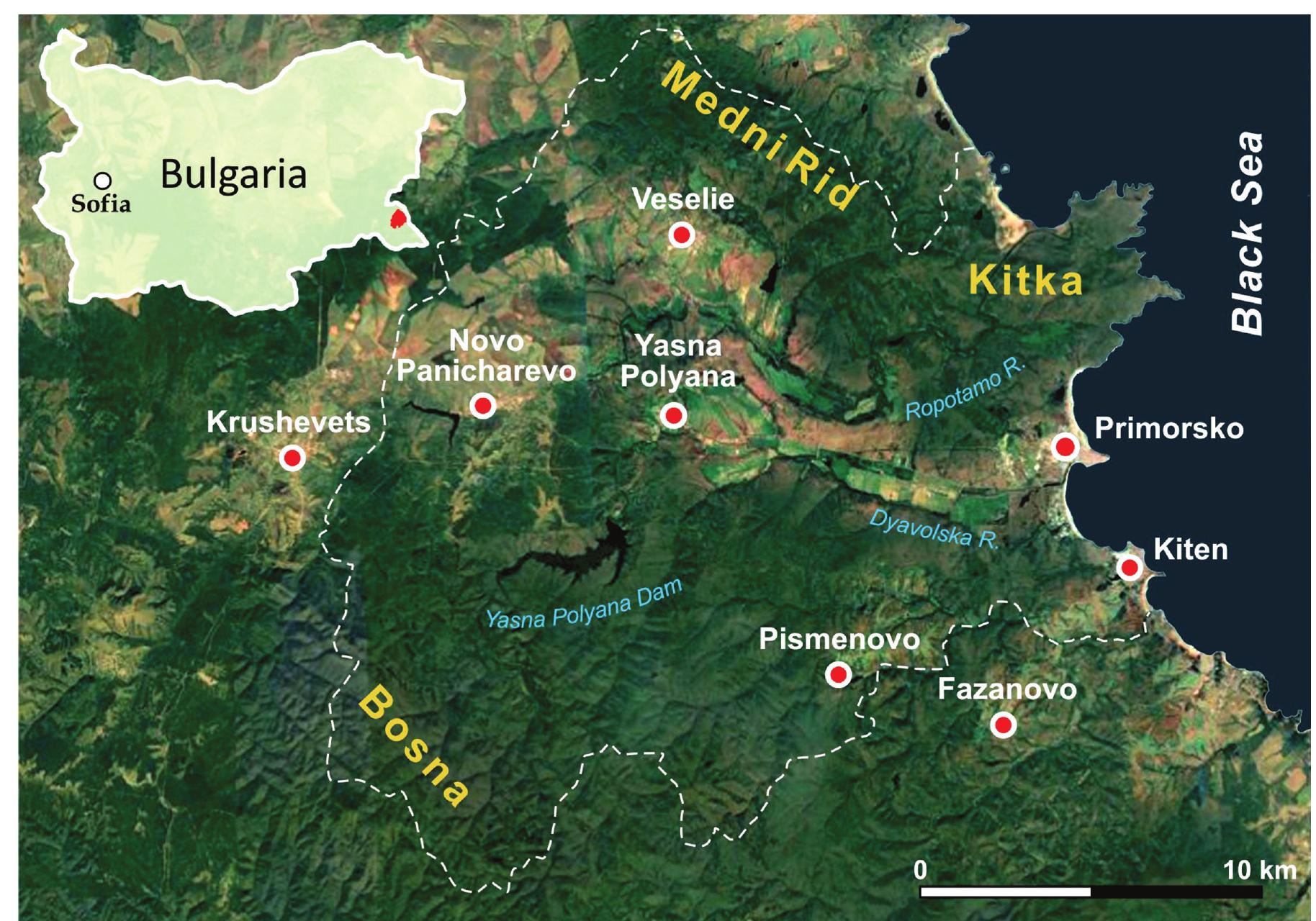 Location map of primorsko municipality (map sourced from