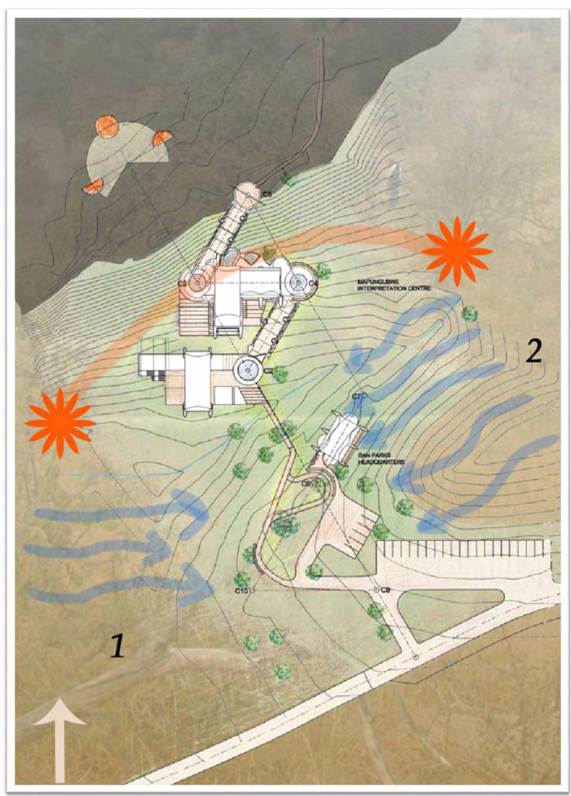 Diagramatic layout of the mapungubwe interpretive centre