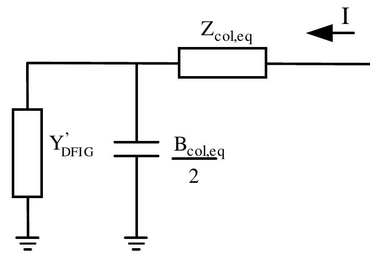 4 equivalent schematic for one radial with collection system