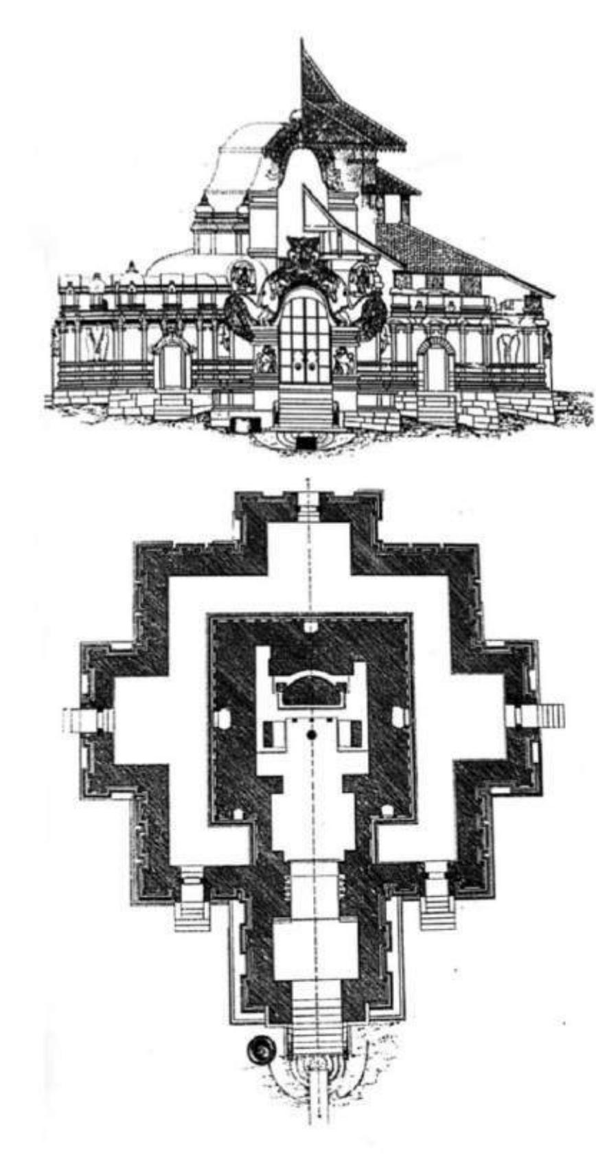 Drawing layout plan 1: layout plan of the exterior view of