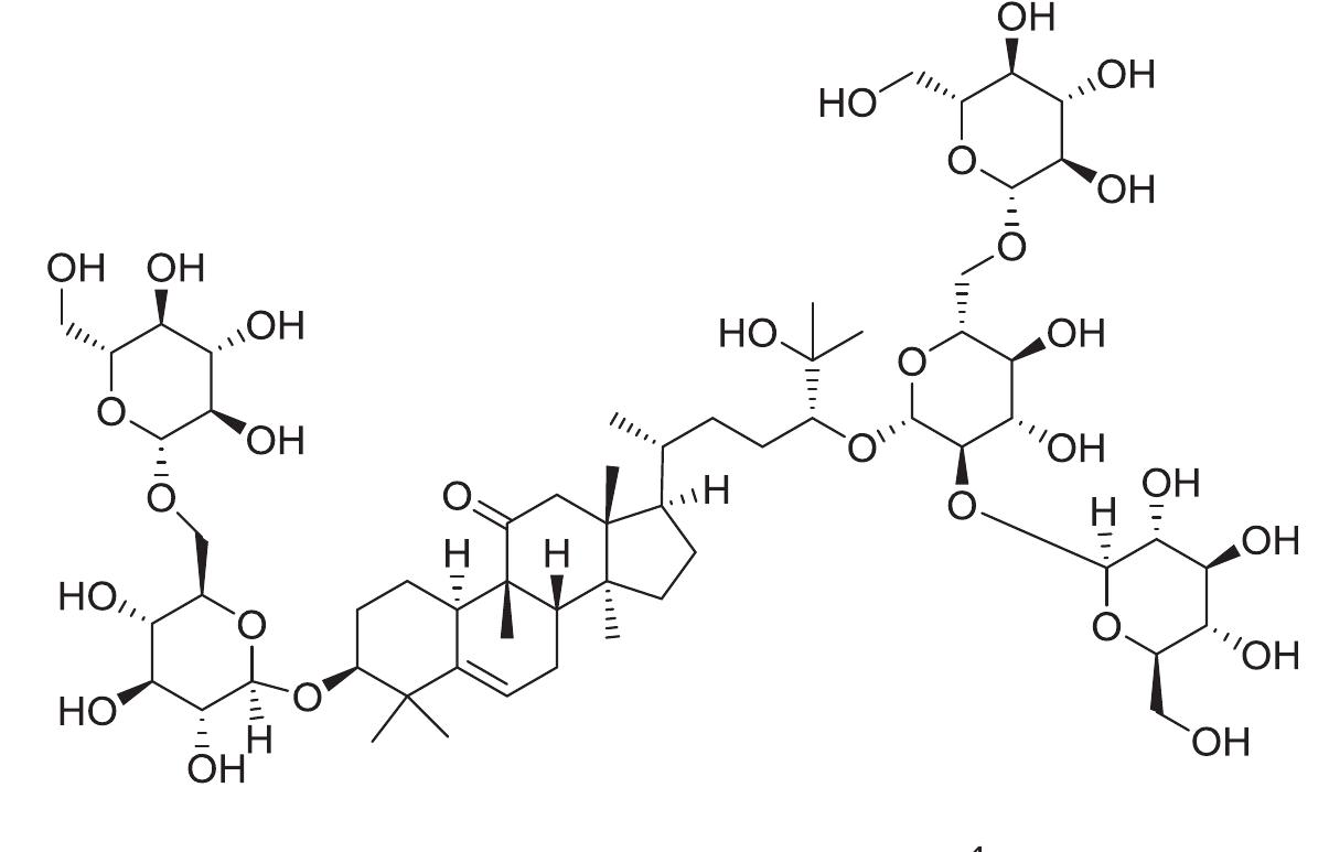 A.1: chemical structure of 11-oxo-mogroside v (scifinder*,