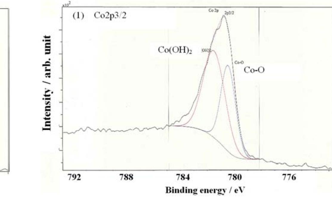 Co2p, ols, si2p, and nls xps spectra of thin cobalt film