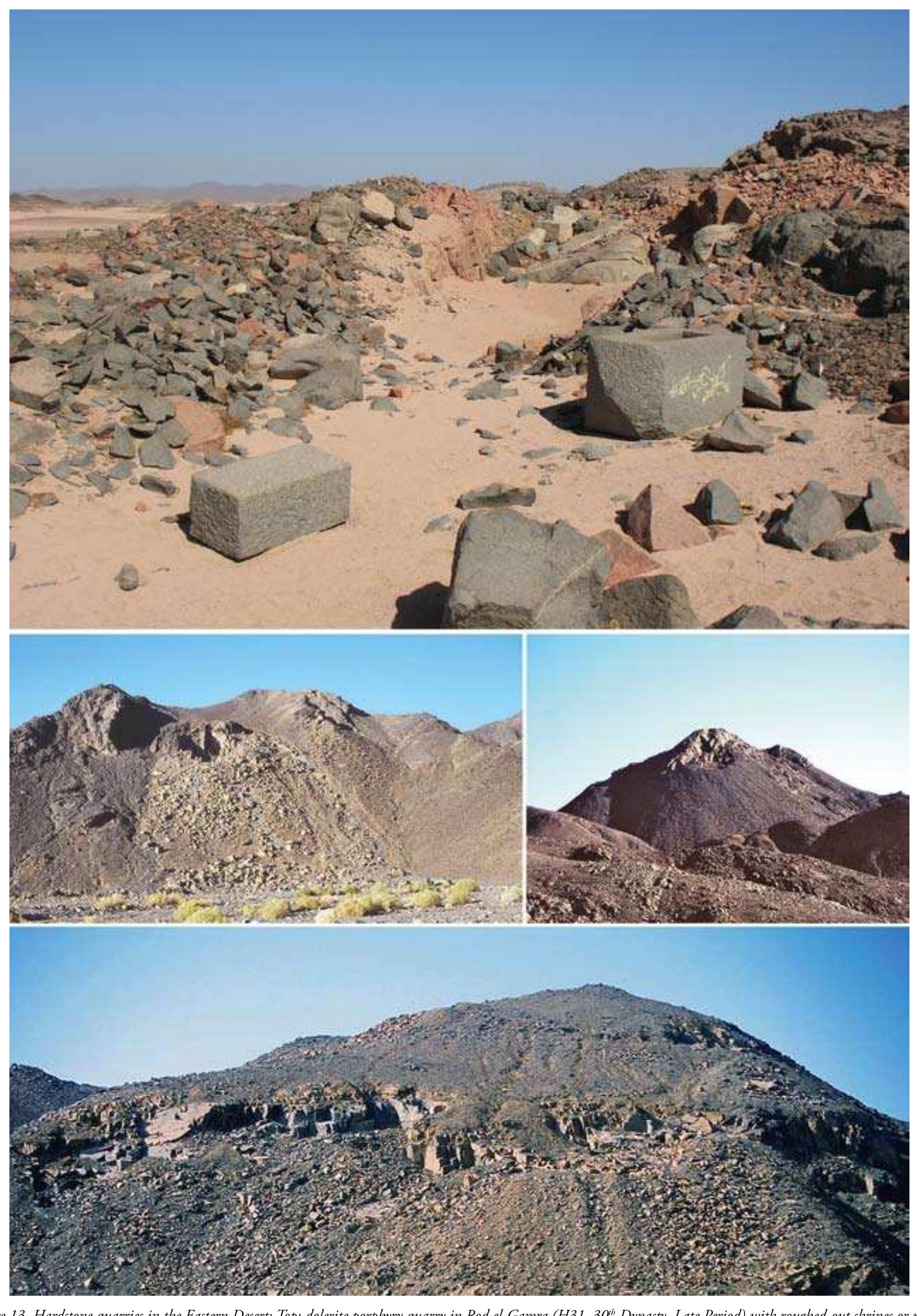 Figure 13 - Ancient Egyptian quarries: an illustrated