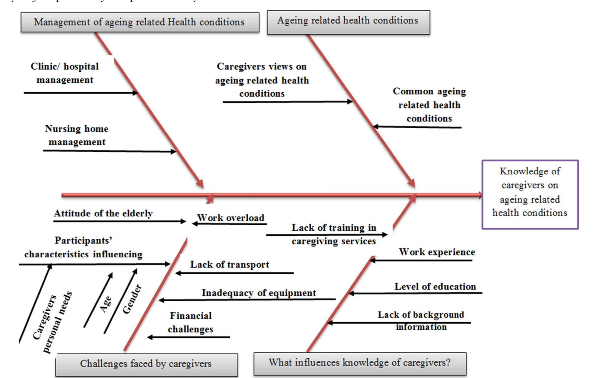 A root cause analysis diagram of knowledge of informal