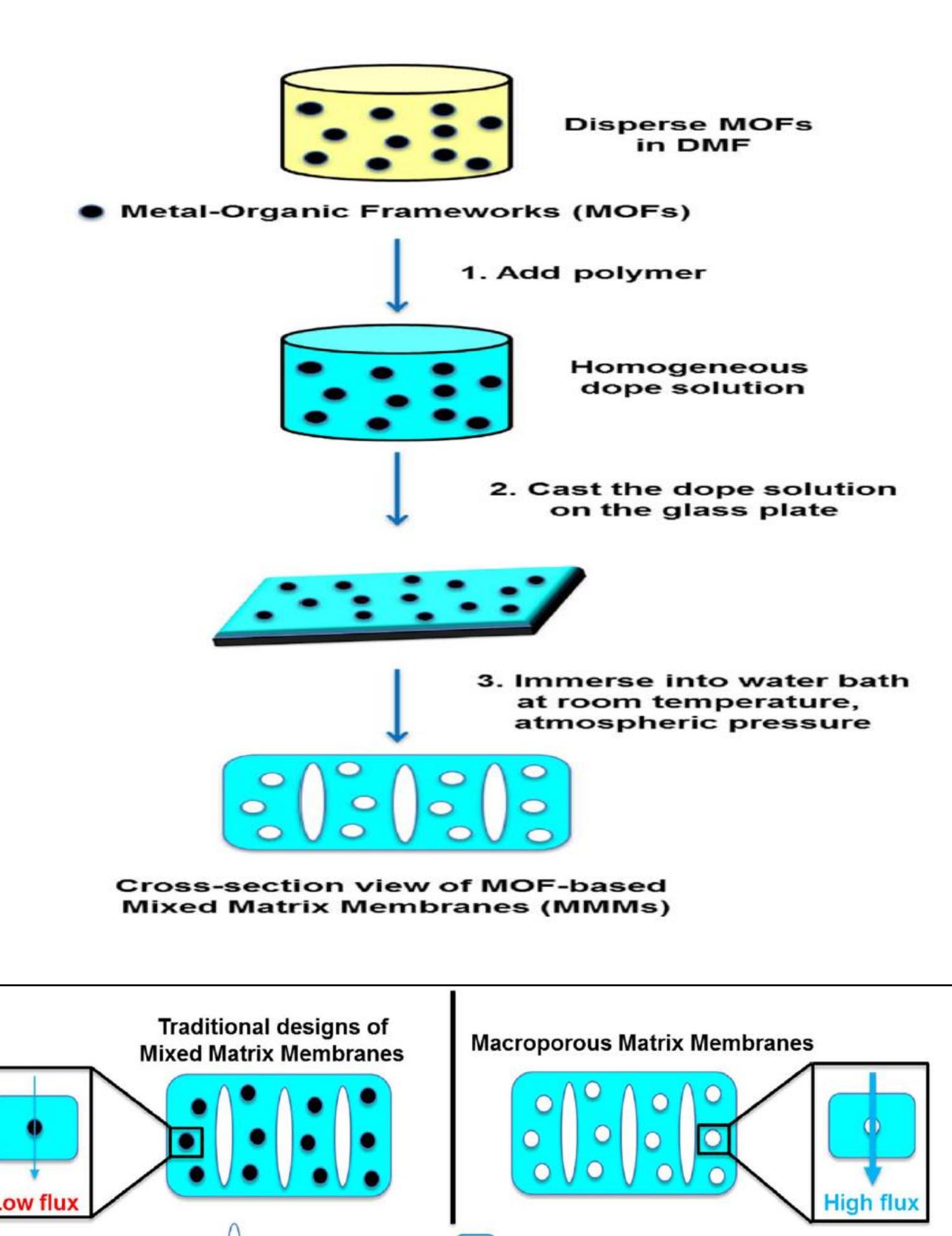 -9. schematic preparation of porous matrix membrane by phase
