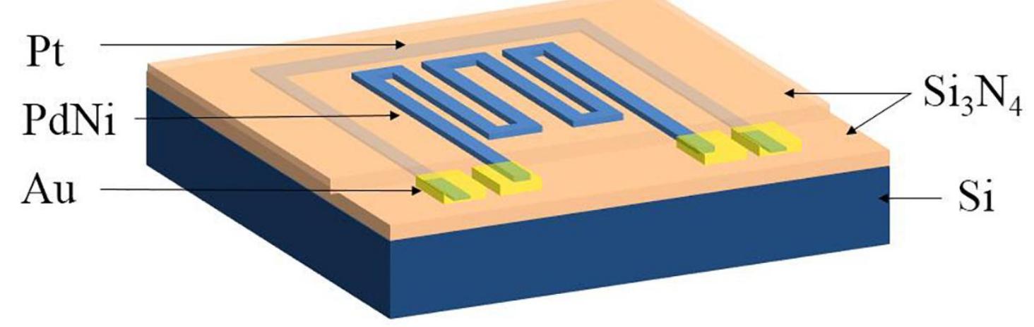 Schematic diagram of the hydrogen sensors. the schematic