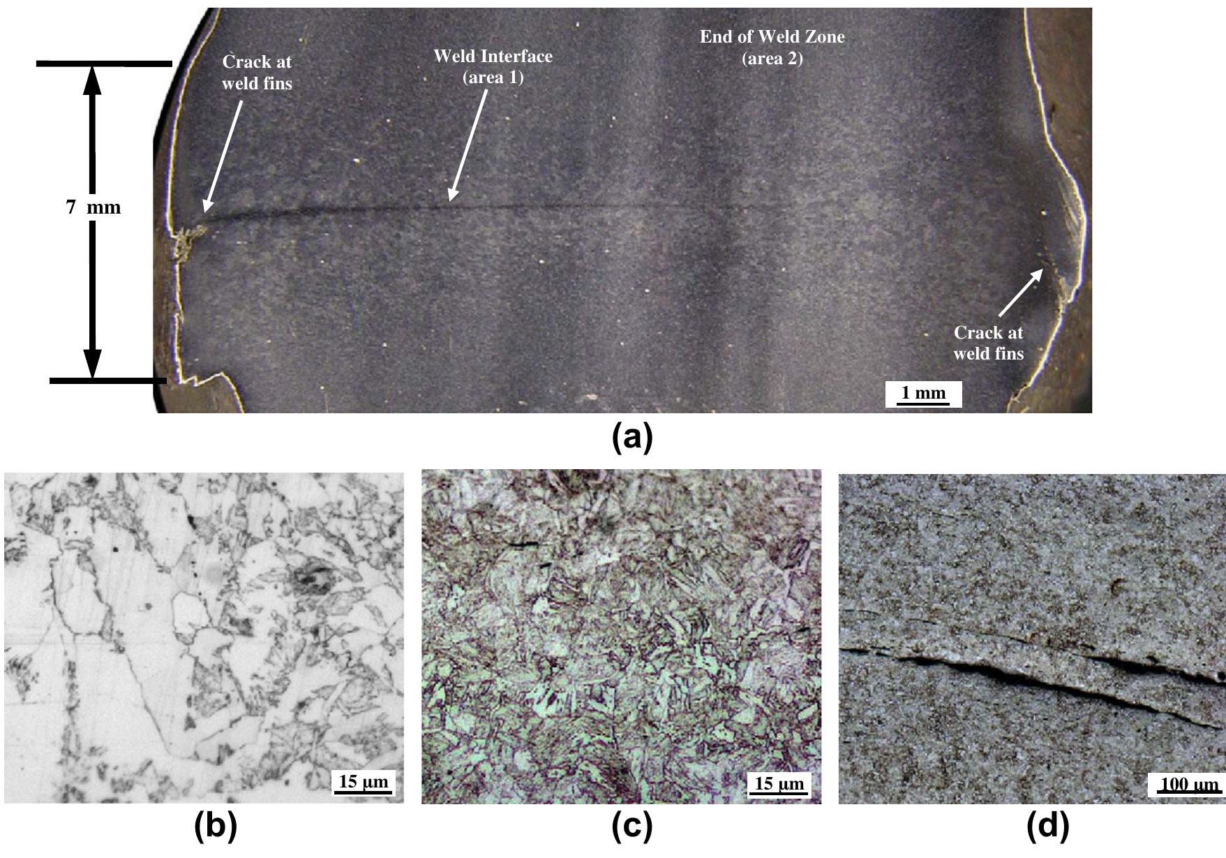 Optical microscope photographs show: (a) microstructure of