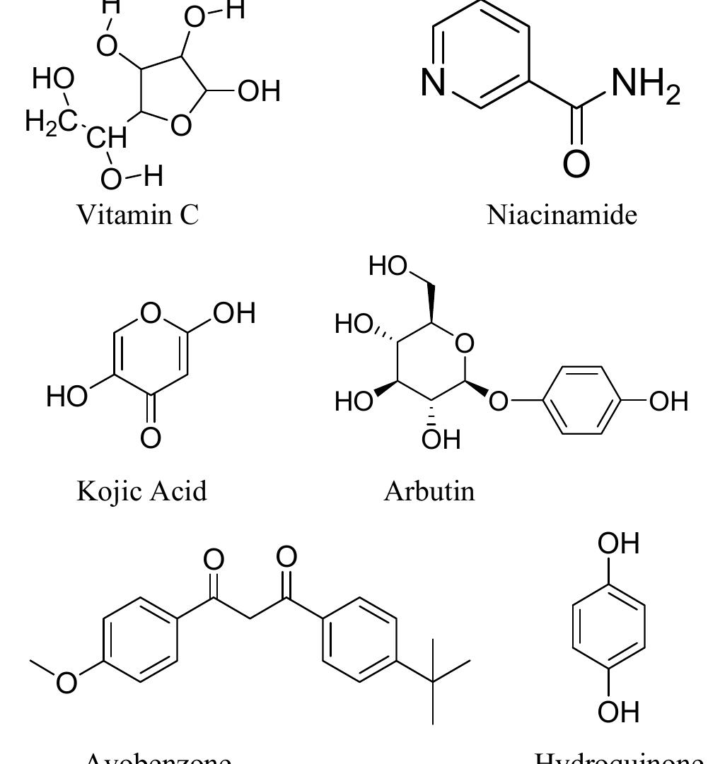 Chemical structure of some of the compounds present in the