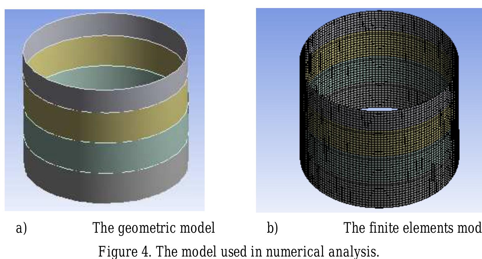 Since only the shell was used in numerical analysis, it was