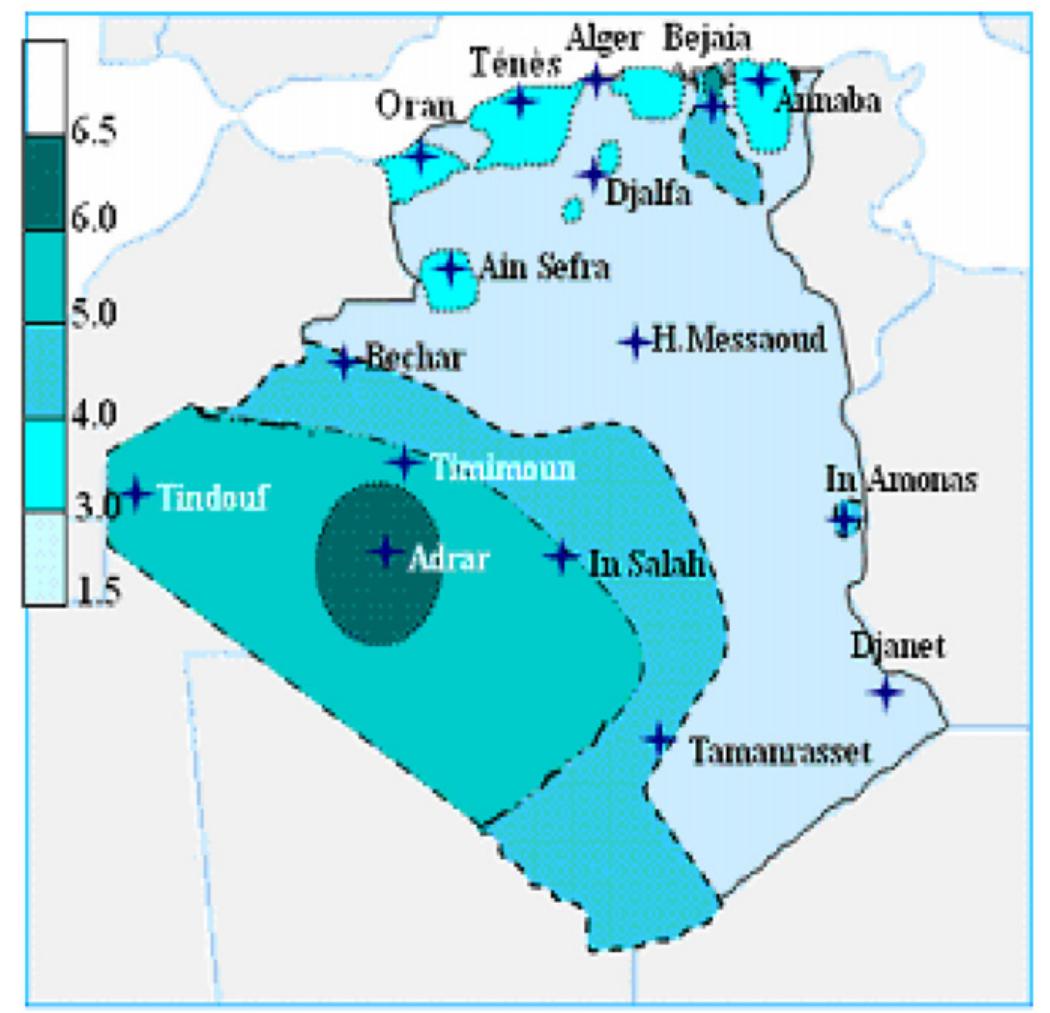 Map showing the locations of the wind measurement stations.