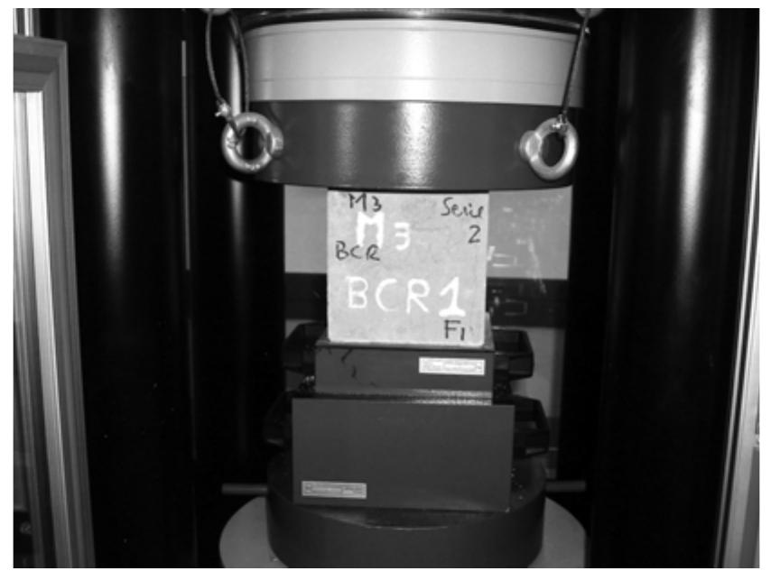 Compression of the rcc specimen according to one of the