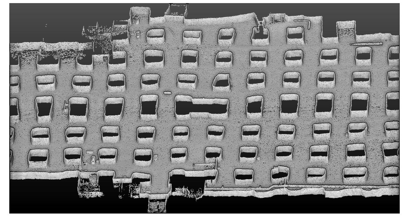 2: a 3d map of an underground mine. note the repetitive