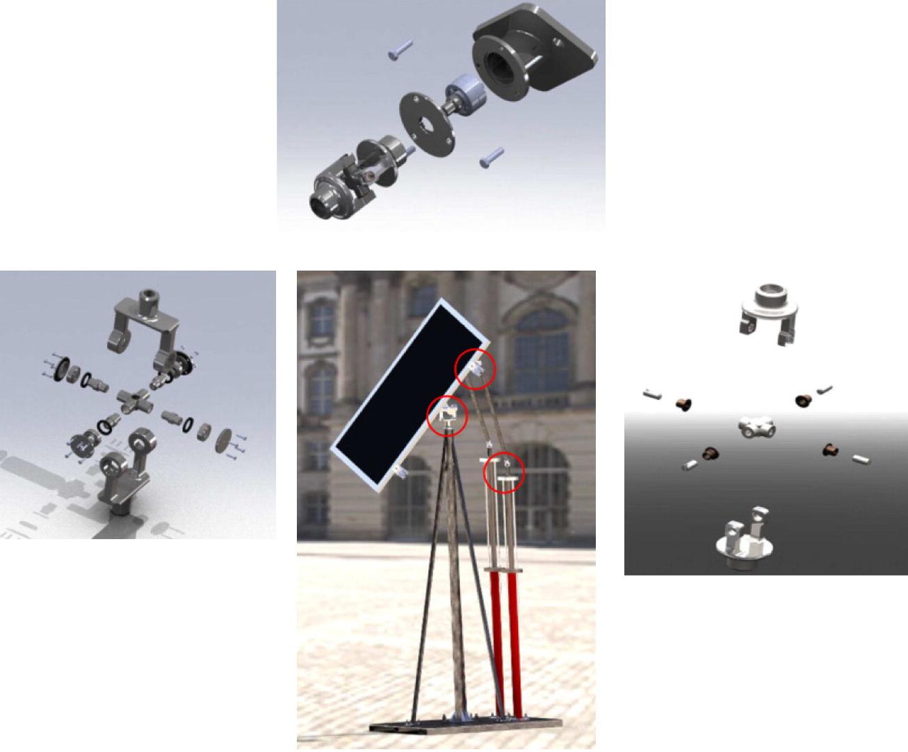 Joints and solar prototype render.