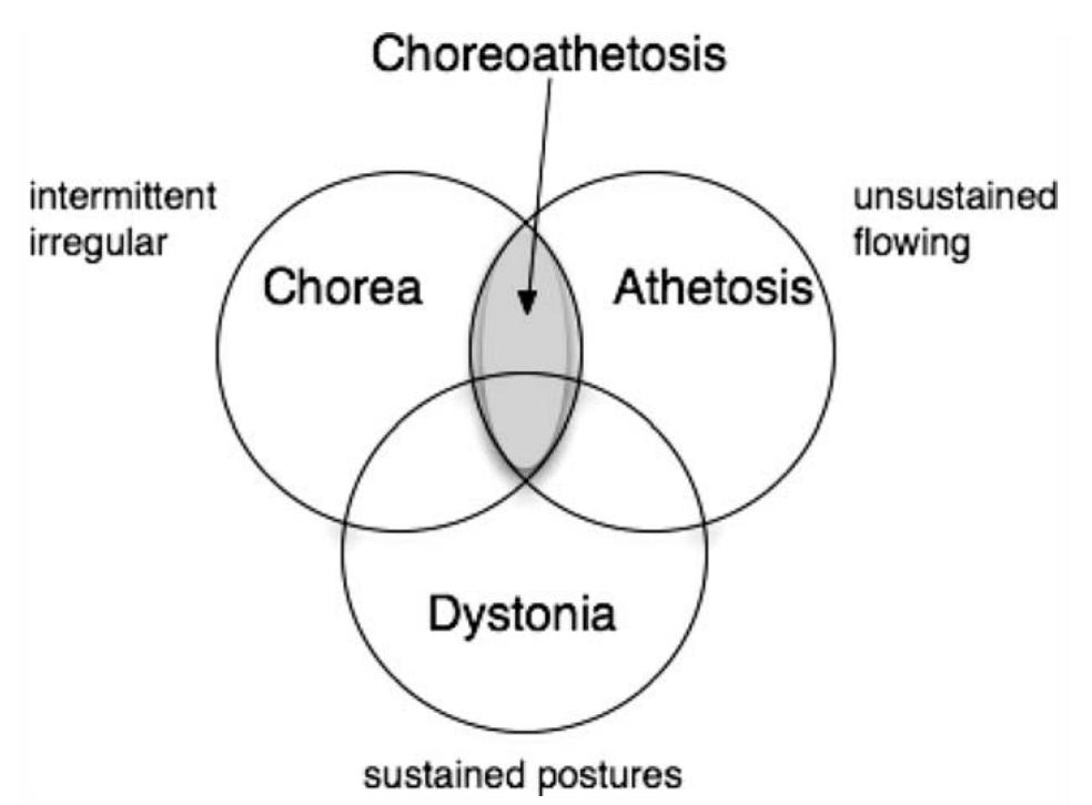 Schematic illustration of the overlap between several types