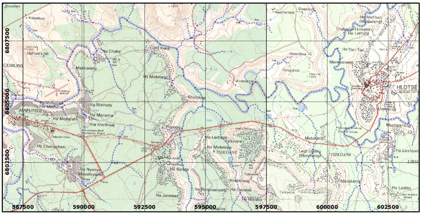 Example of comparison between the digital hydrographic