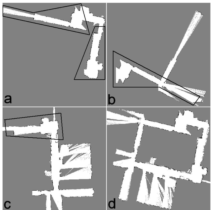 Three partial maps are fused together to generate a global