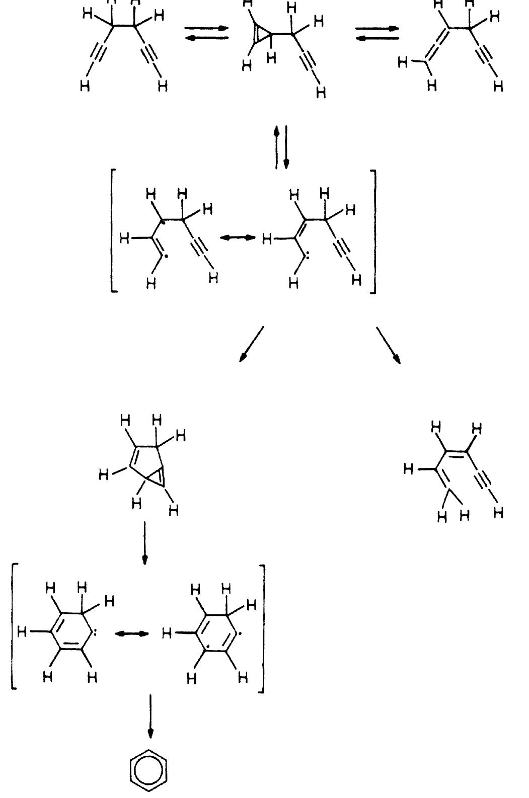 Reaction mechanism of the formation of benzene and