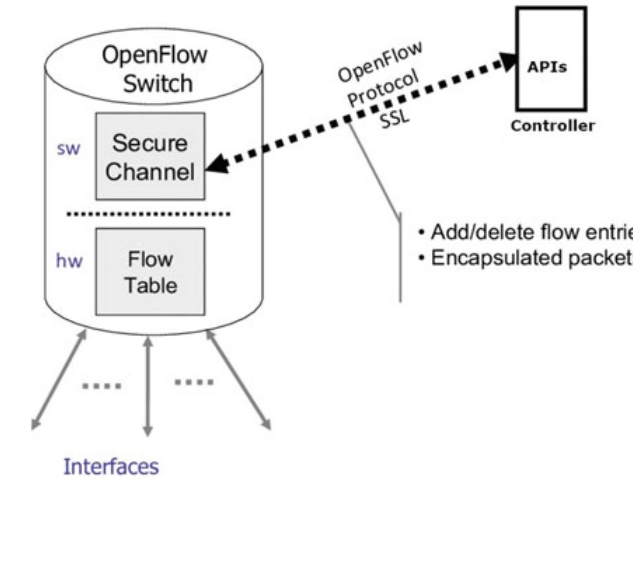 Openflow is the first standardized protocol developed for