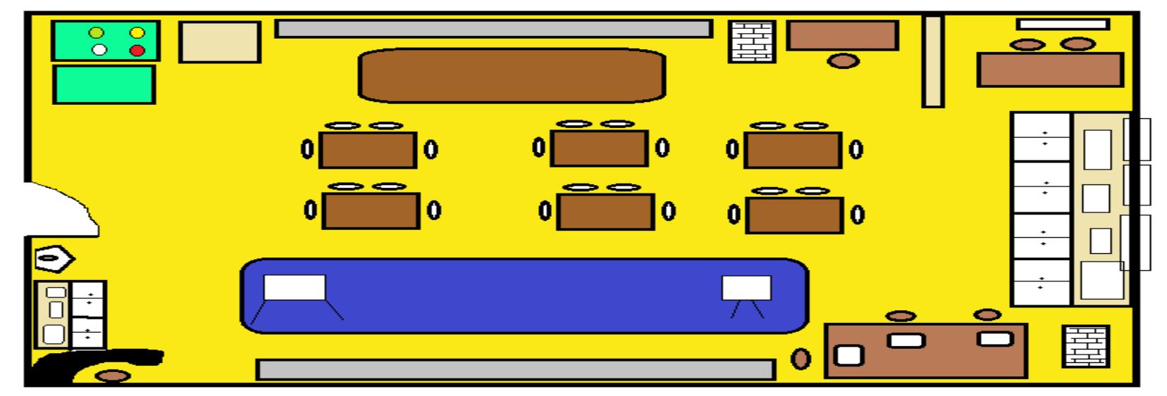Classroom diagram. this figure illustrates the full layout