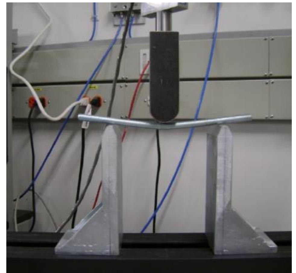 Fastener bending strength test setup. bending yield