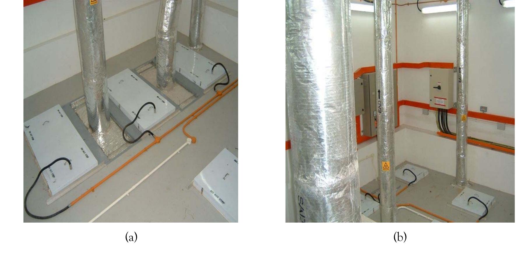 Walk-on interstitial space above the ceiling of the