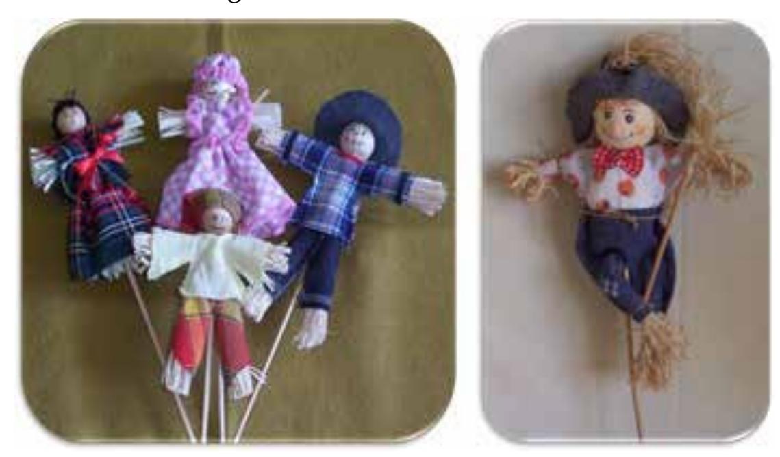 Paper dolls: paper dolls are human figures cut out of paper.