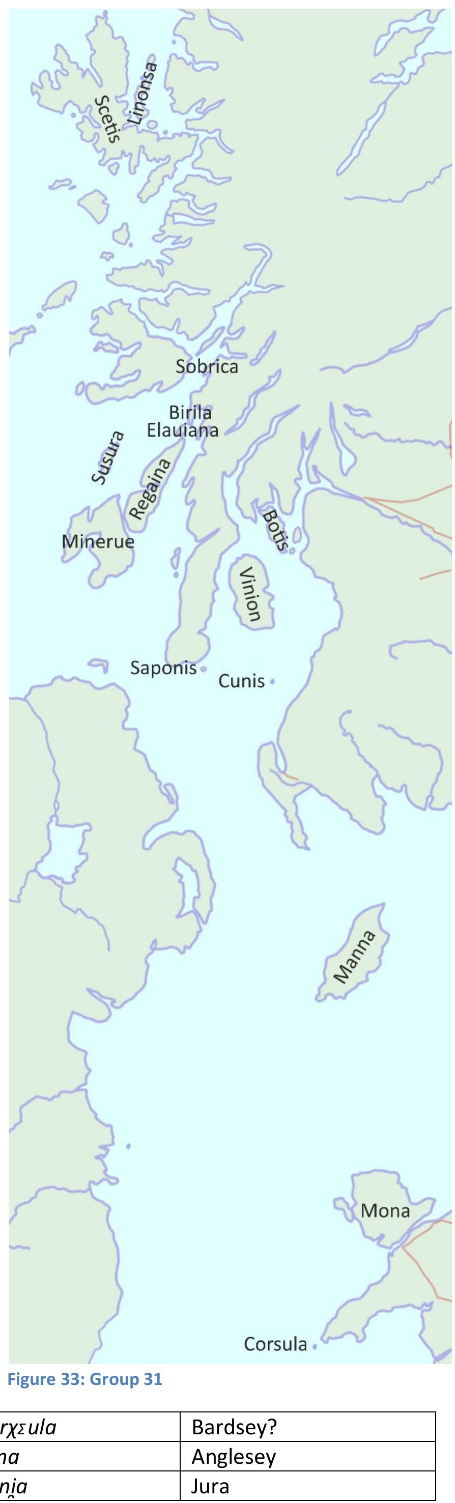 Figure 11 - BRITANNIA IN THE RAVENNA COSMOGRAPHY: A