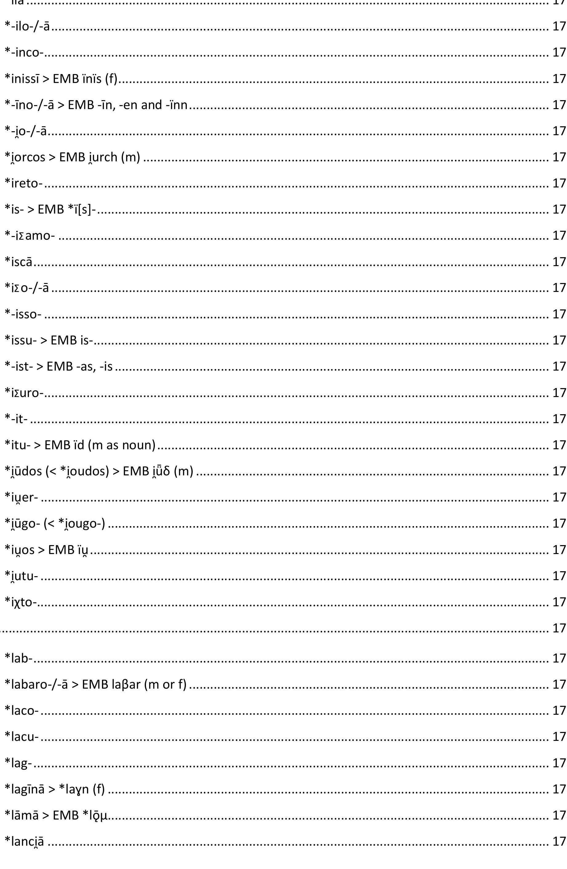 Table 18 - BRITANNIA IN THE RAVENNA COSMOGRAPHY: A