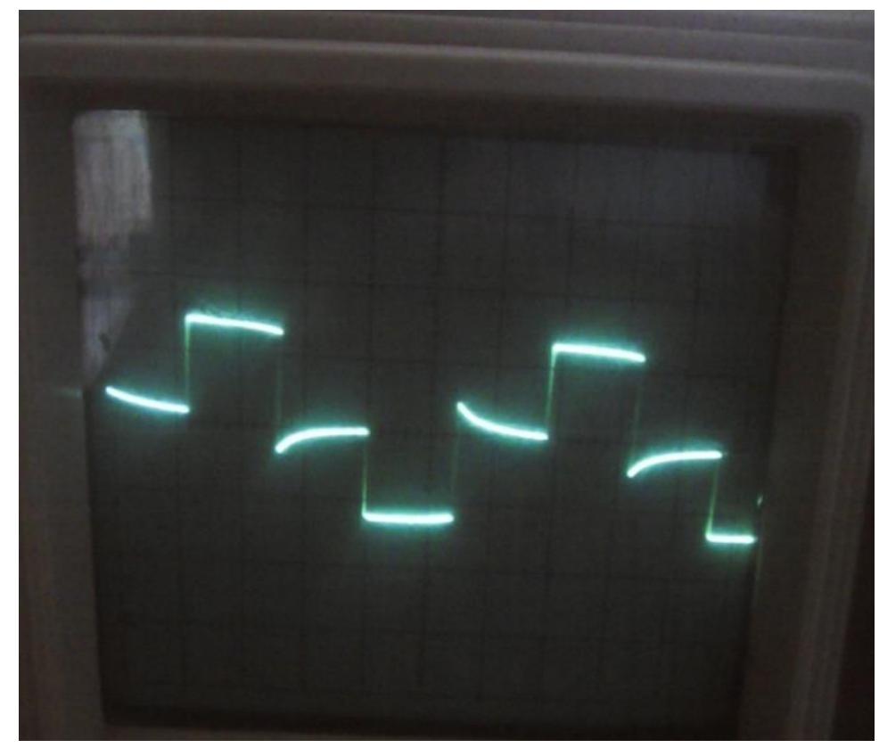 Sample output waveform of the inverter circuit.