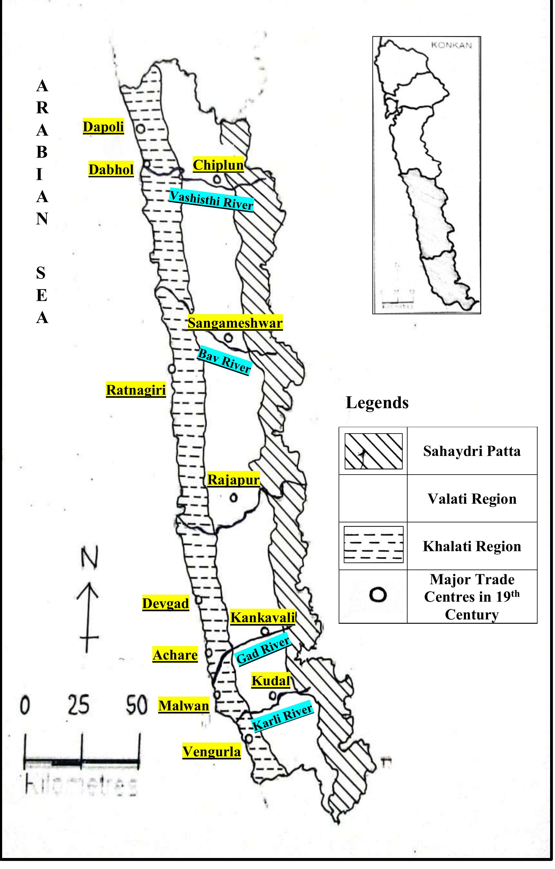Map 2: geographical map of southern konkan