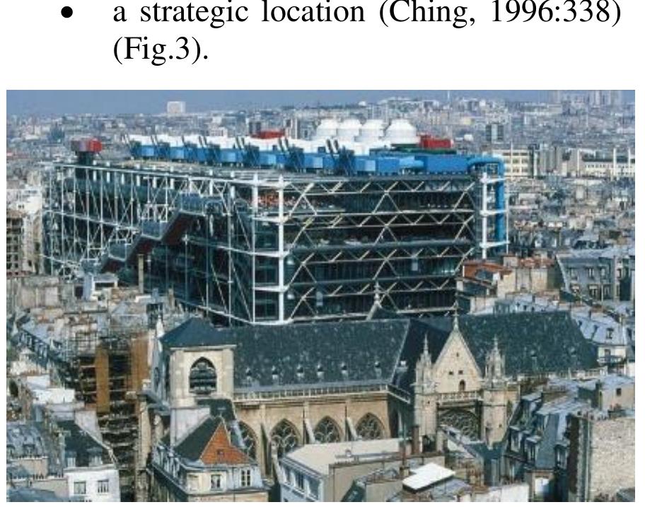 Centre pompidou as a sample for hierarchy with a huge size