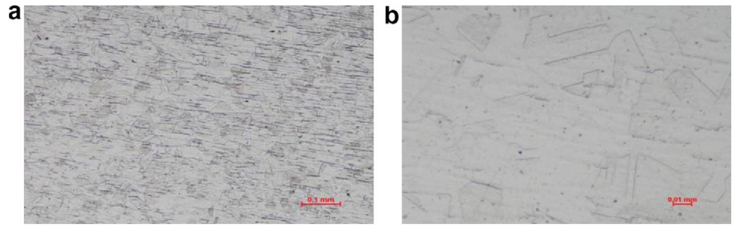 Microscopic images for the austenitic stainless steel uns