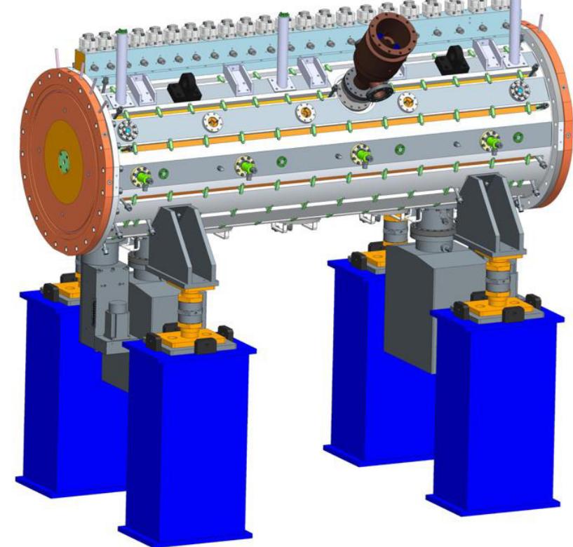 3d layout of the dtl accelerator. mechanical design of the