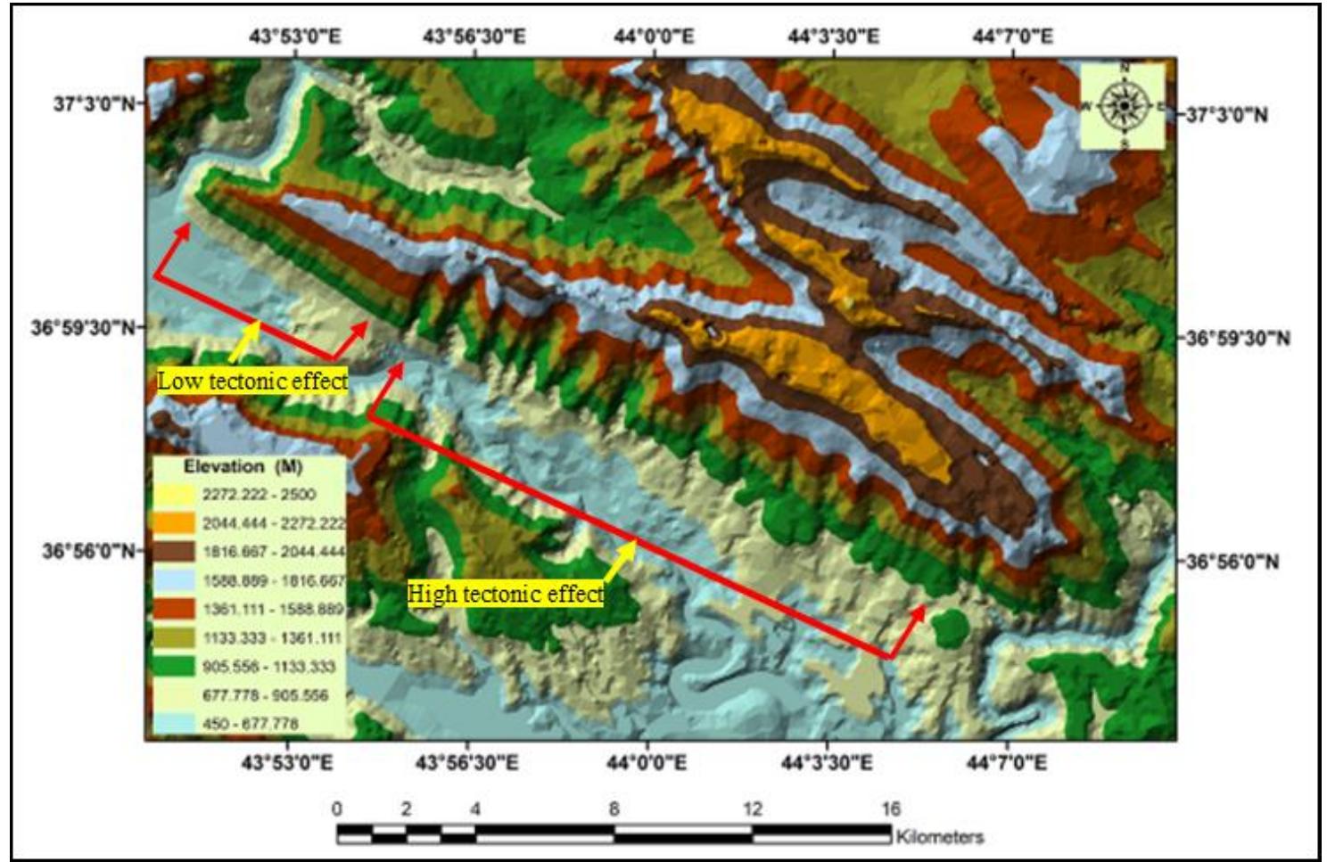 Triangular irregular network map of the study area tin is a