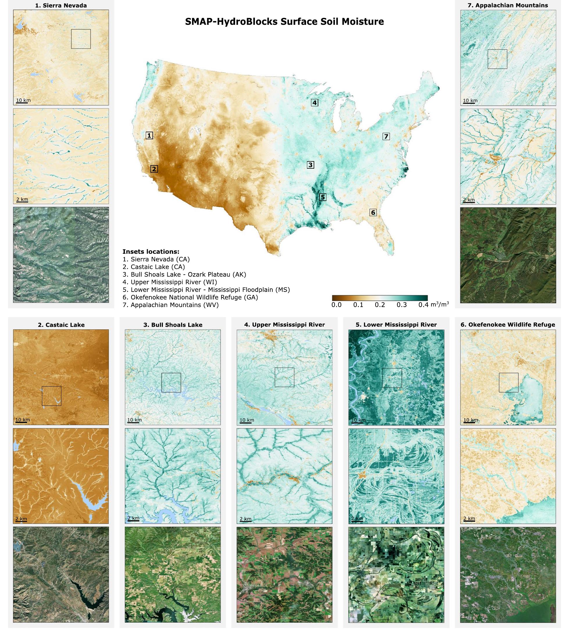 Climatology of smap-hb surface soil moisture, representing