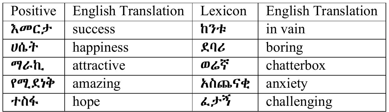 Positive and negative examples from the constructed