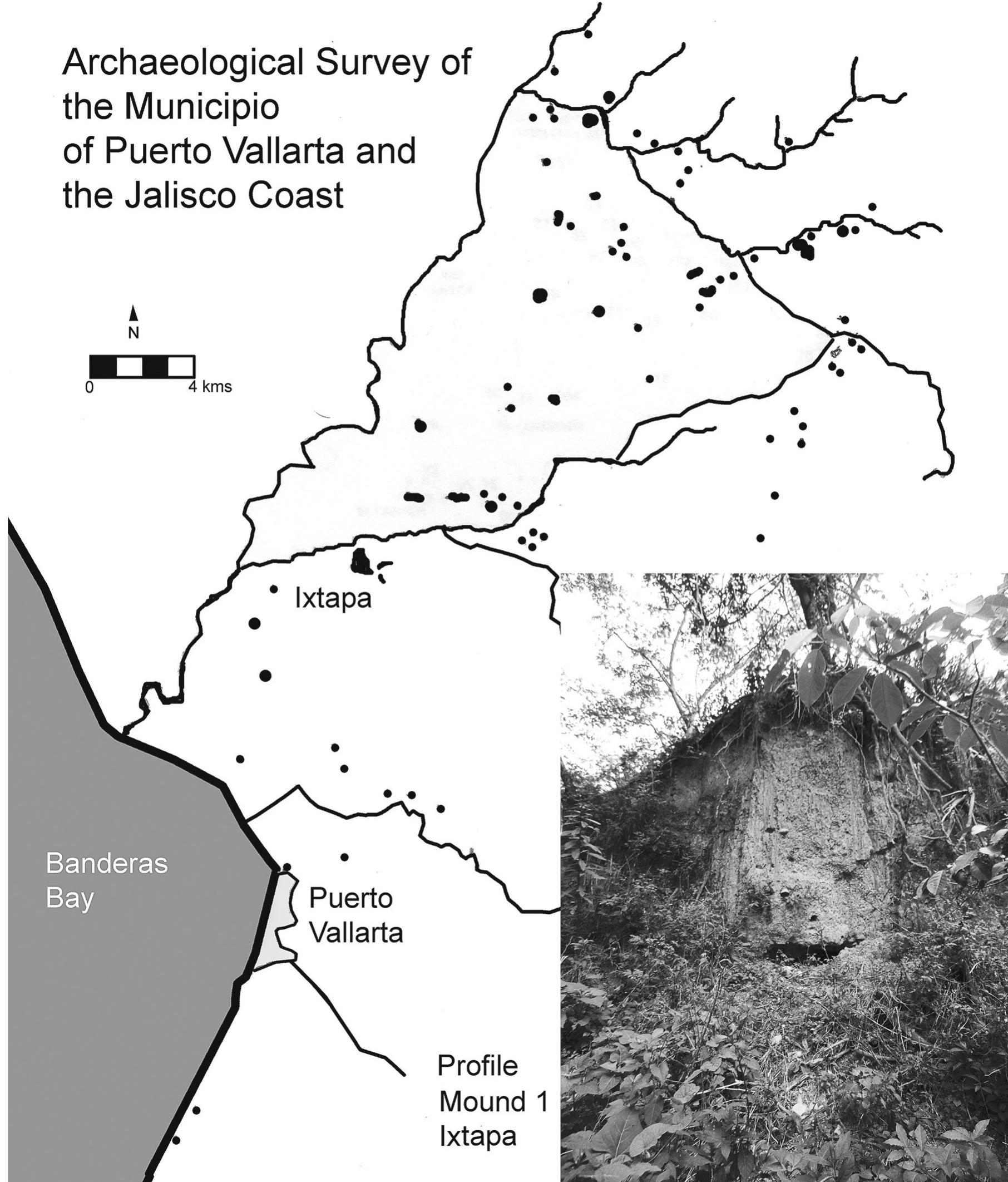 16 map depicting the results of archaeological surveys of