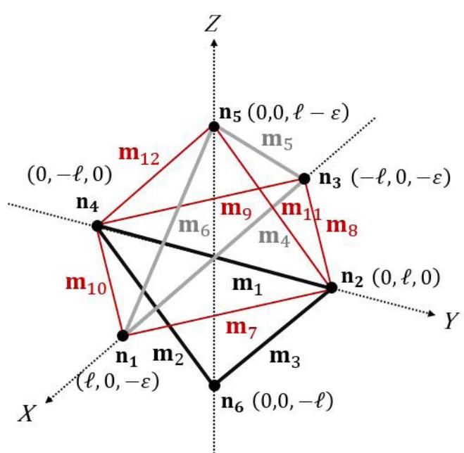 Joint structure schematically depicted in 3-dimensional